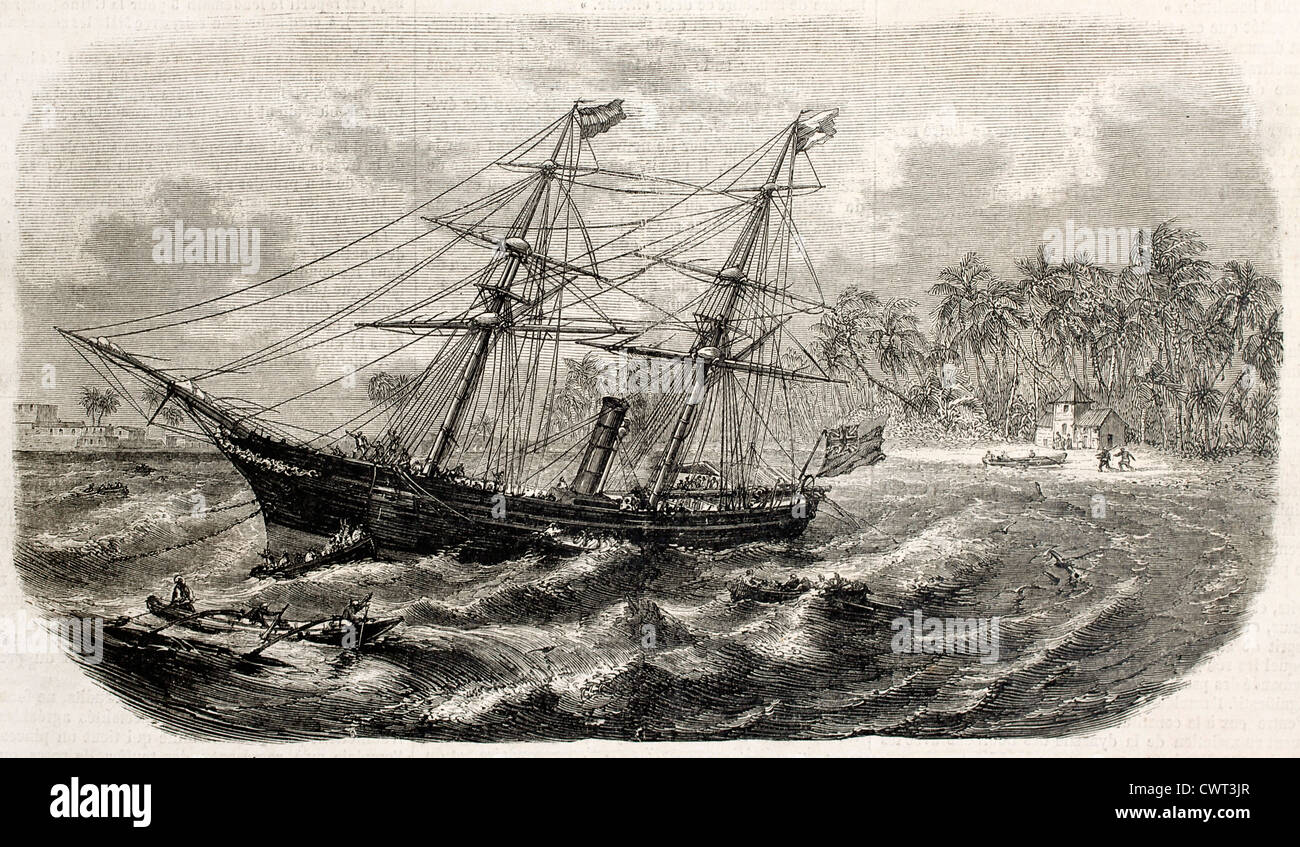 Malabar wreck on Ceylon coast Stock Photo - Alamy