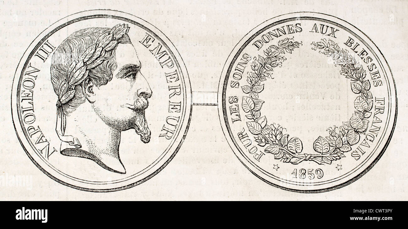 Napoleon III medal Stock Photo - Alamy