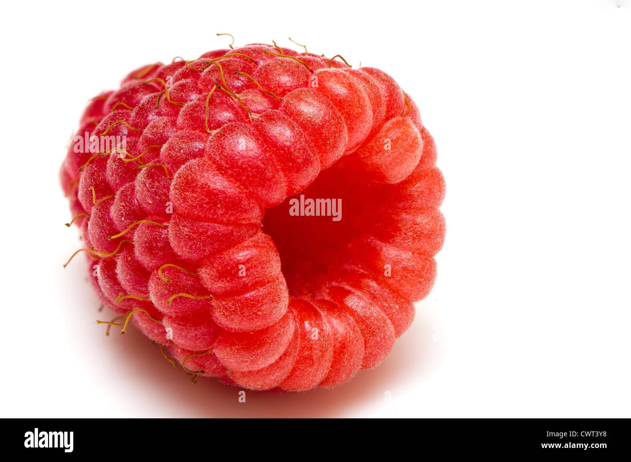 tasty raspberry on white background Stock Photo - Alamy