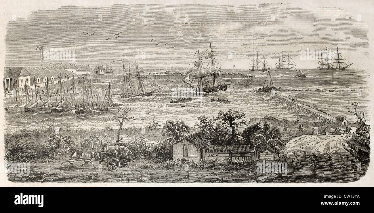 Port of Saint-Pierre, Reunion island Stock Photo - Alamy