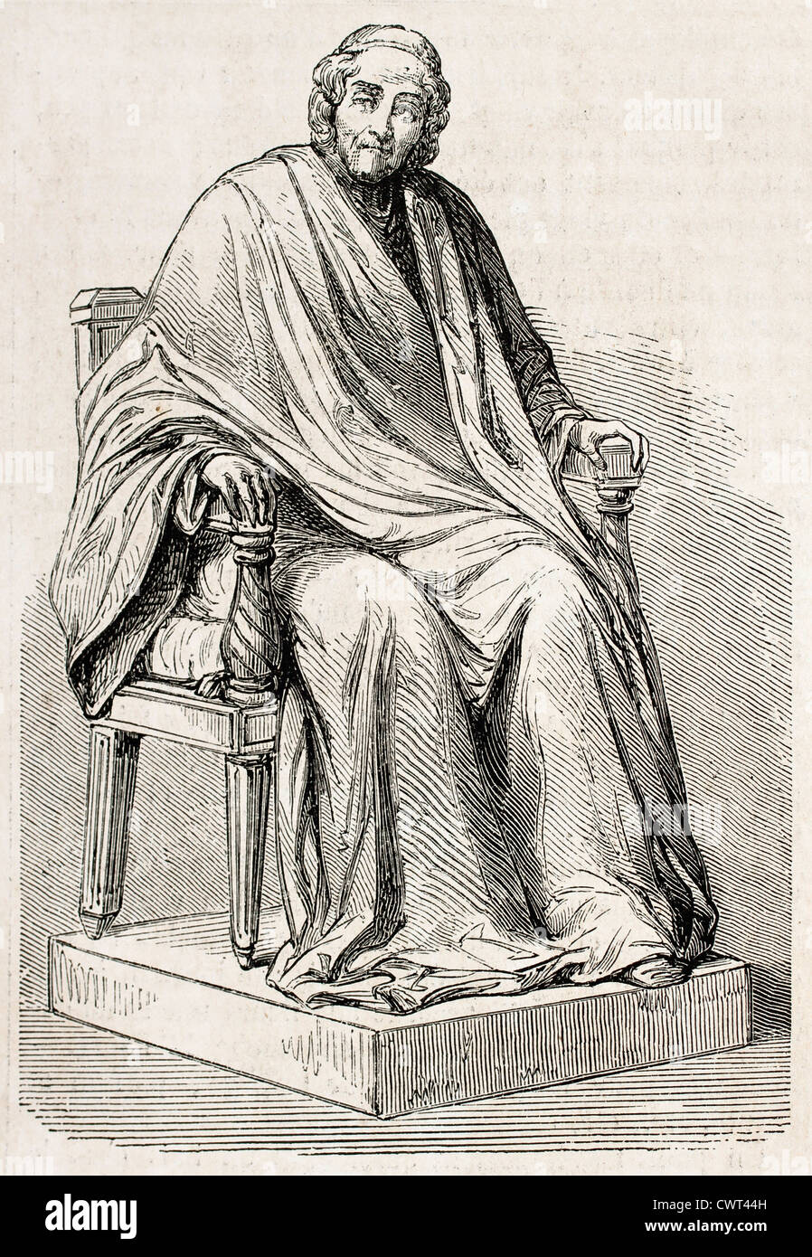 France paris statue voltaire hi-res stock photography and images - Alamy