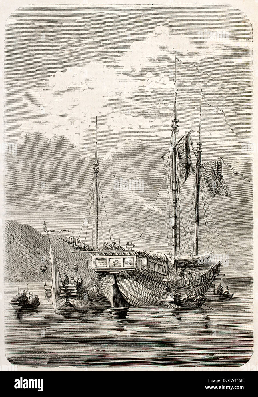 Chinese war junk Stock Photo - Alamy