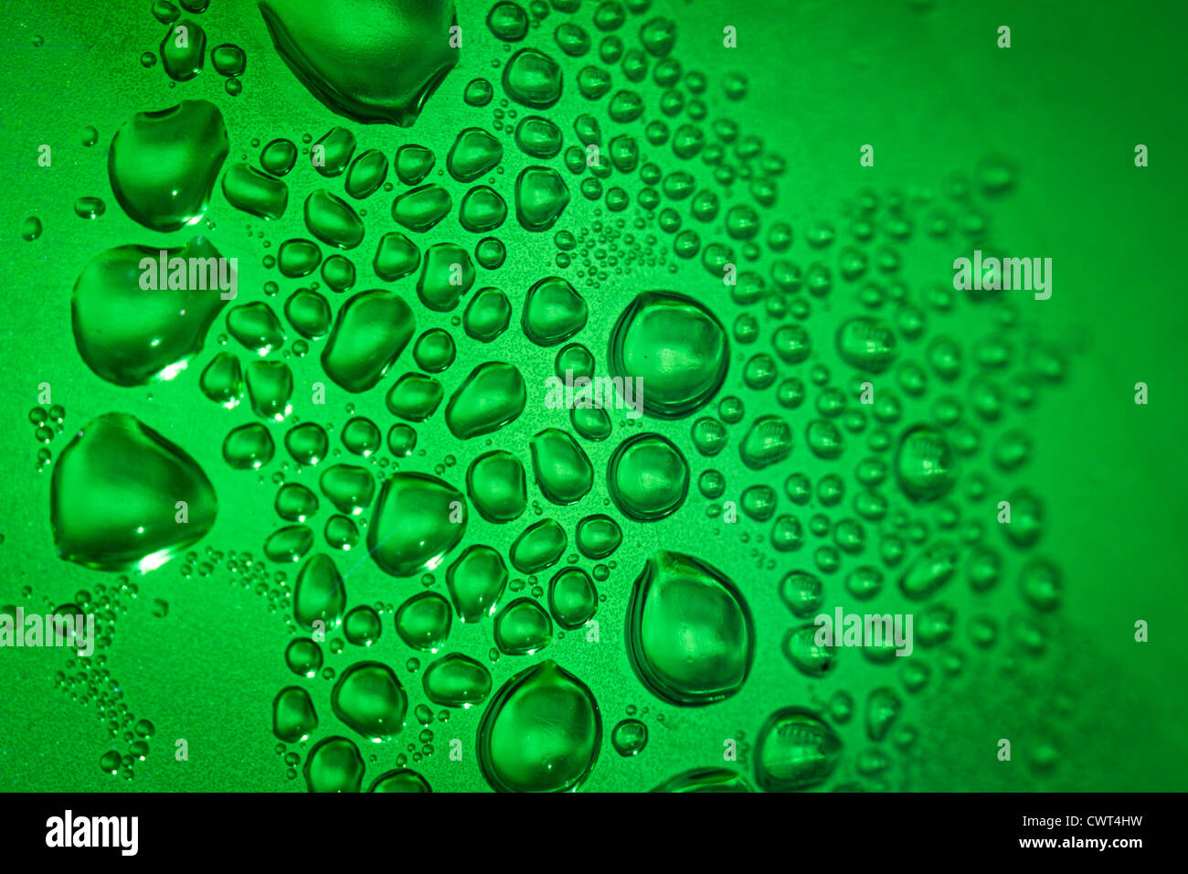 Refreshing green watery background (color toned image; shallow DOF ...