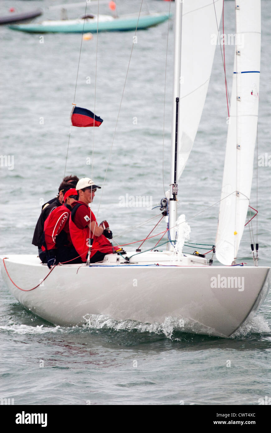 A small sailing boat Stock Photo - Alamy