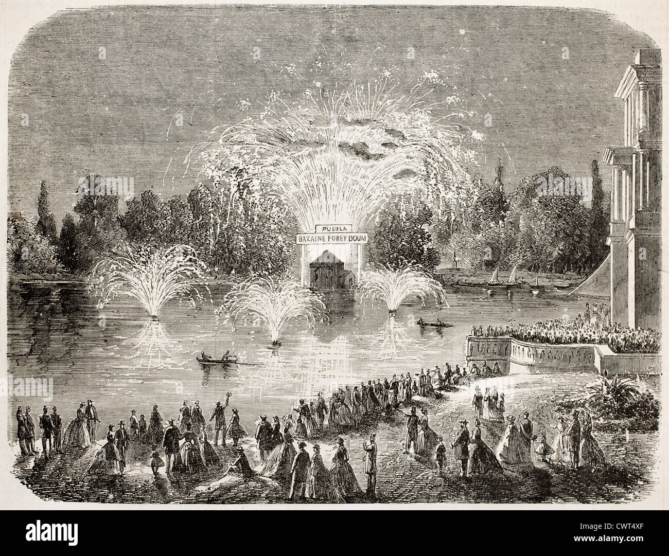 Feast with fireworks given by Emperor Napoleon III Stock Photo - Alamy