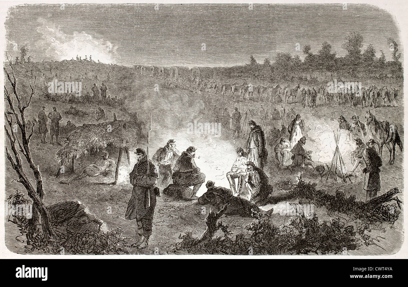 Federal army encampment in Fredericksburg surroundings Stock Photo - Alamy