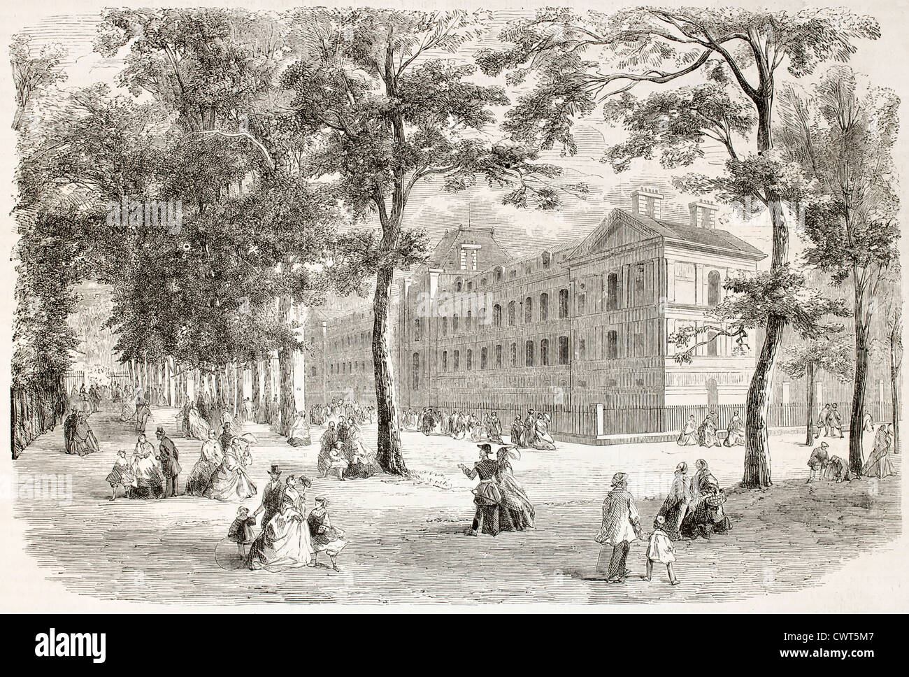 Sevres porcelain manufacture old view, France Stock Photo - Alamy