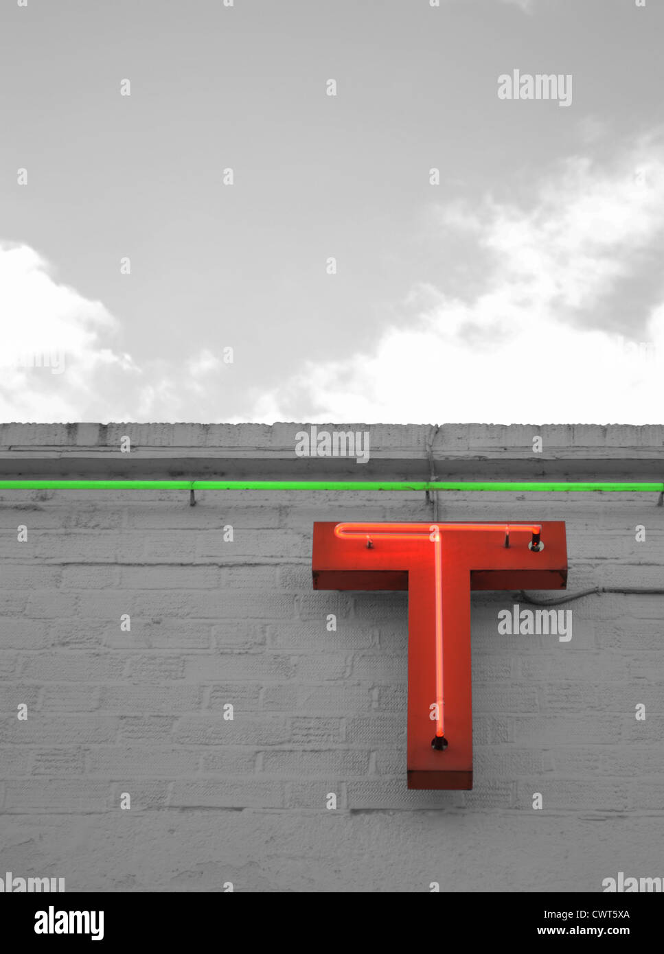 Neon sign black white hi-res stock photography and images - Alamy