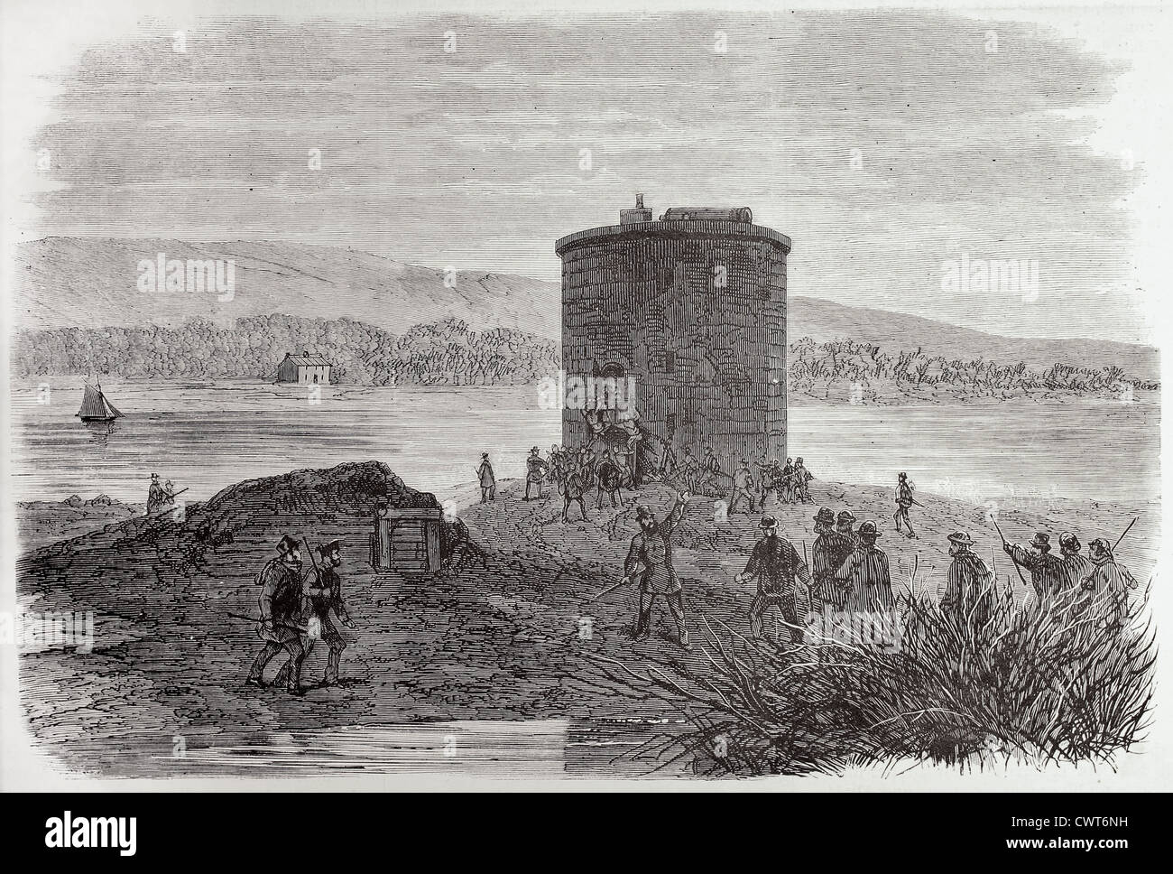 attack to Martello tower near Cork Stock Photo - Alamy
