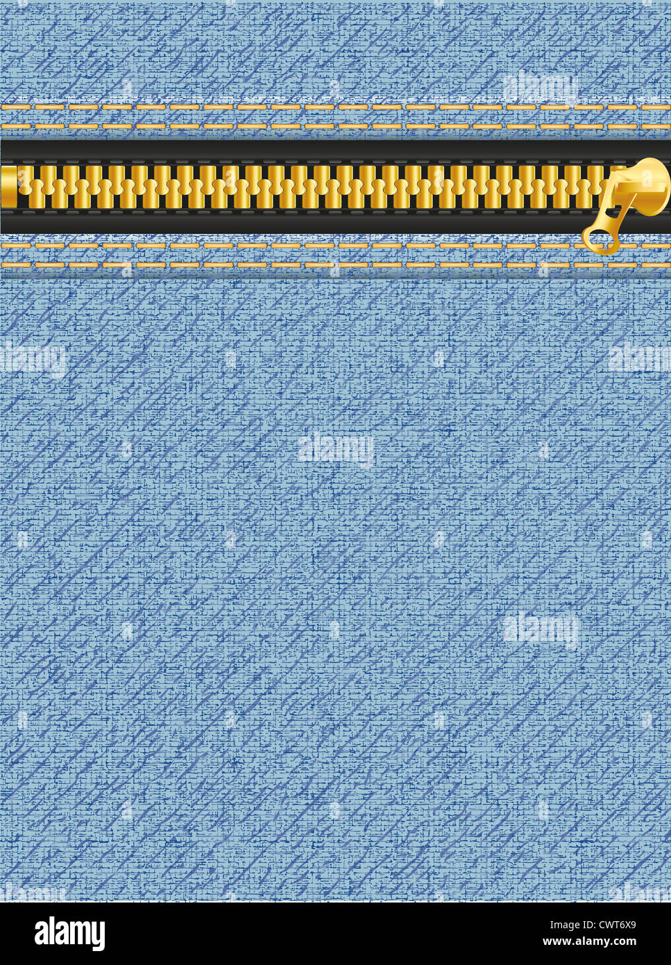 jeans texture with zipper illustration Stock Photo - Alamy