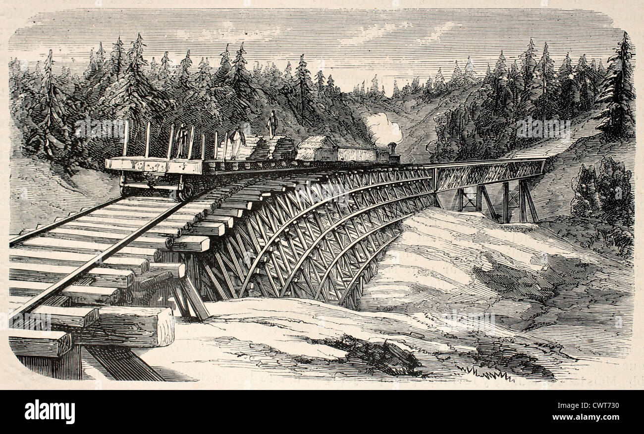 Trestle bridge railroad bridge locomotive hi-res stock photography and ...