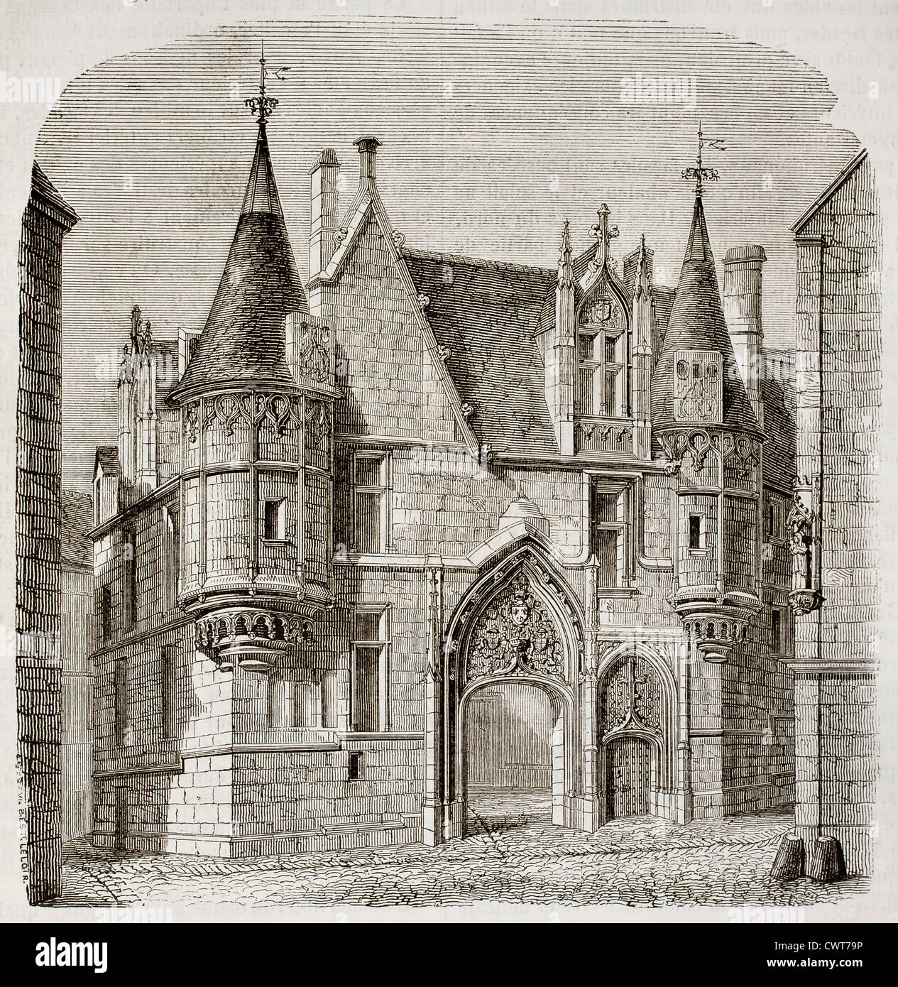 Historic old paris illustration hi-res stock photography and images - Alamy