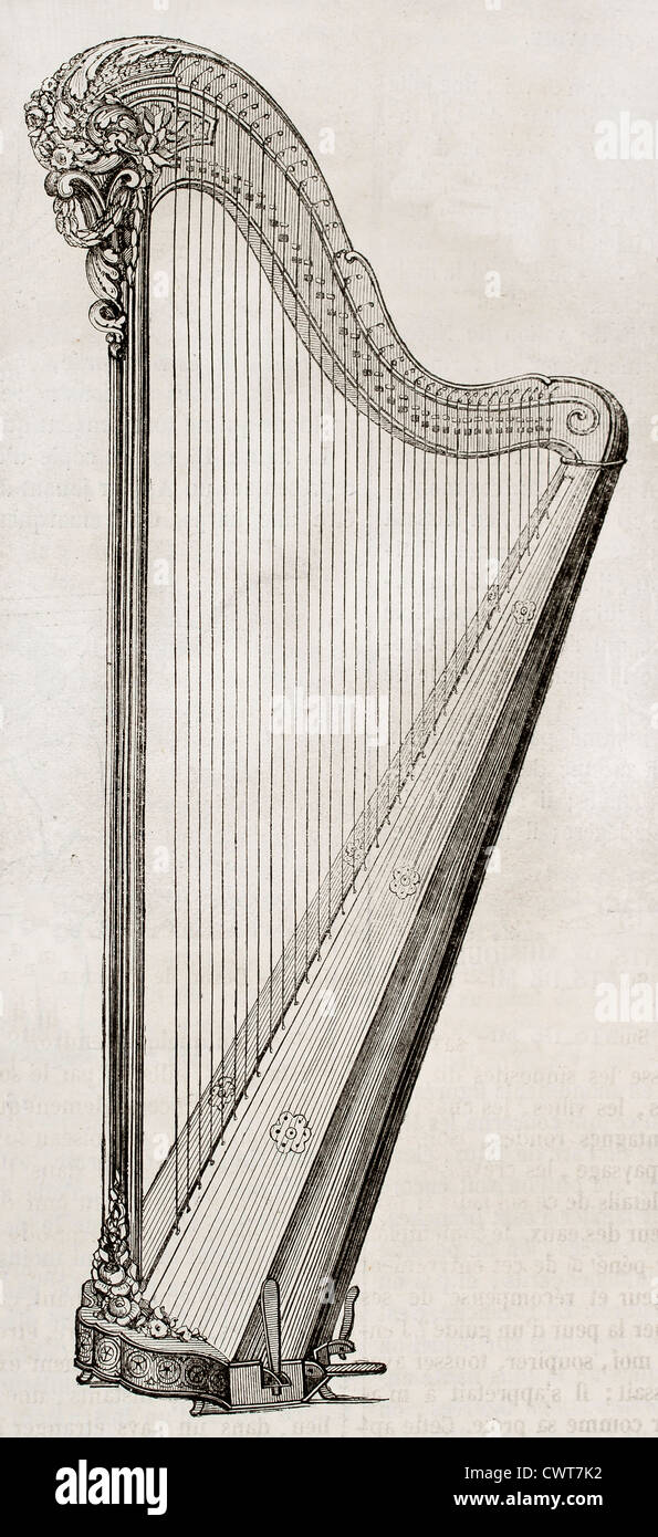 Old harp hi-res stock photography and images - Alamy