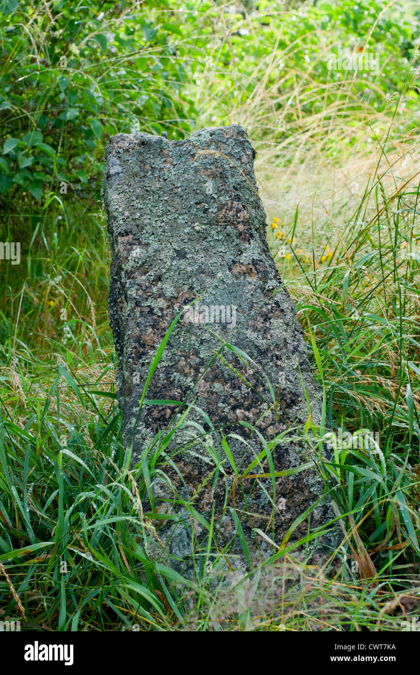Old stone boundary marker hi-res stock photography and images - Alamy