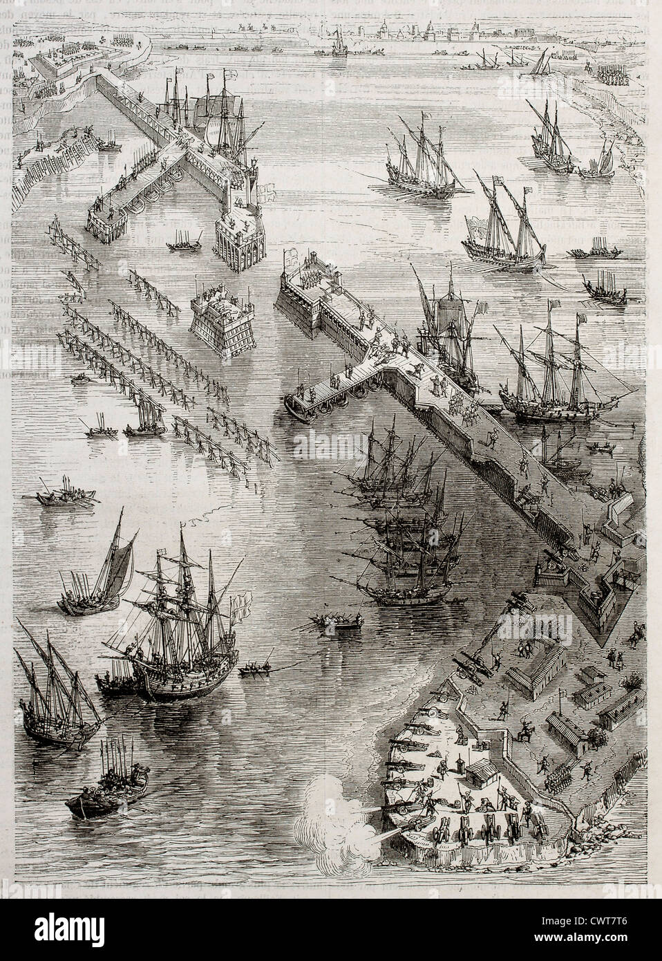 Siege of La Rochelle Stock Photo - Alamy