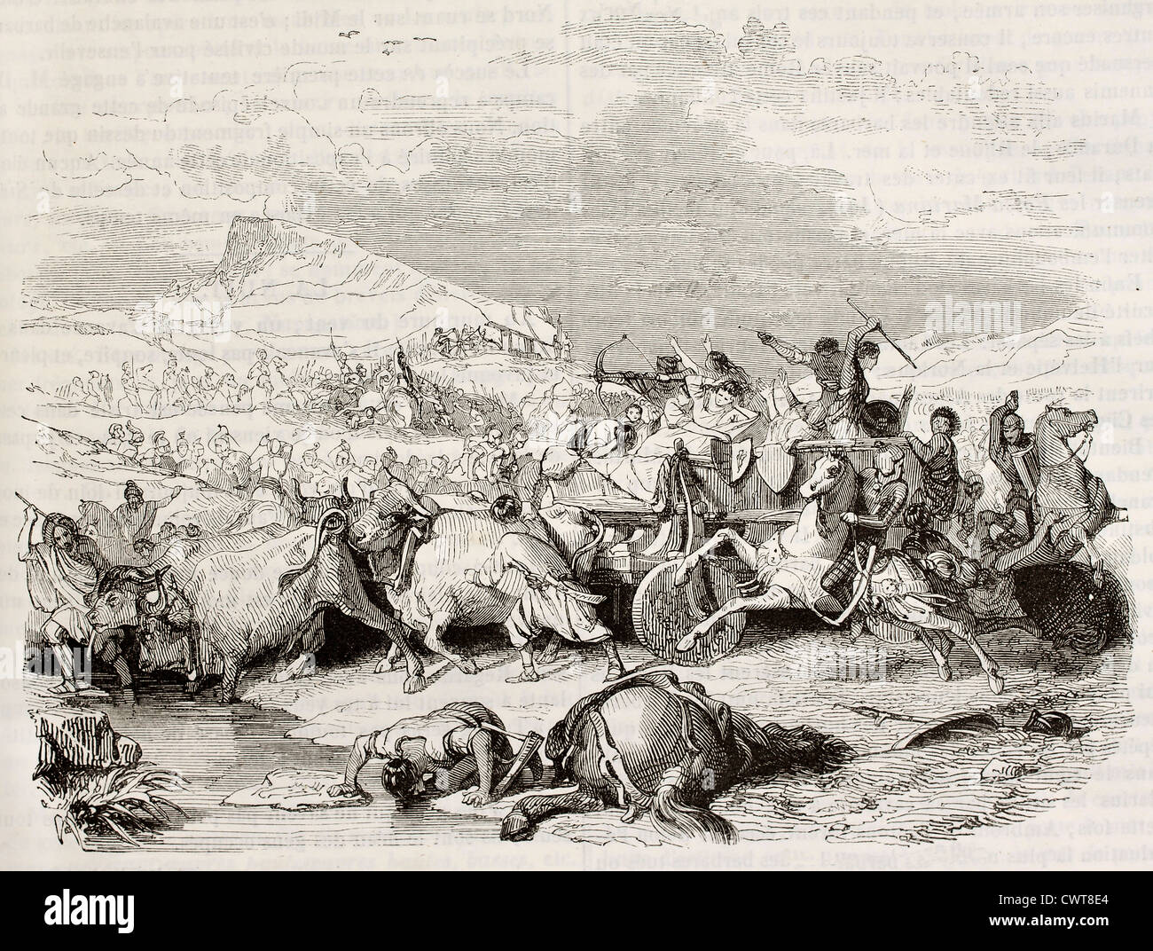 Cimbri defeat by Romans Stock Photo - Alamy