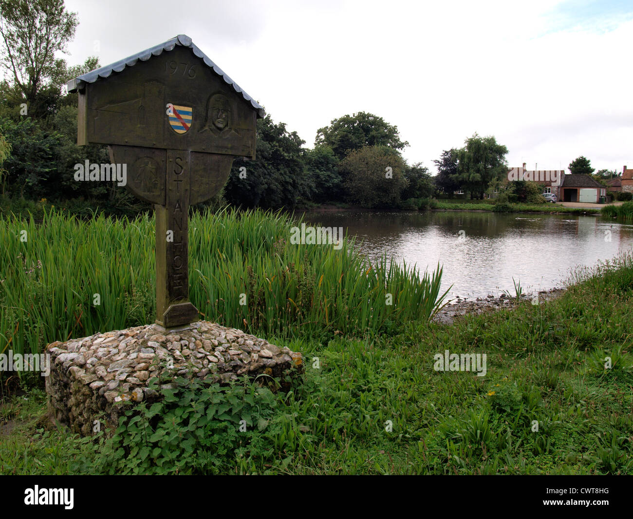 Stanhoe village sign, Norfolk, UK Stock Photo - Alamy