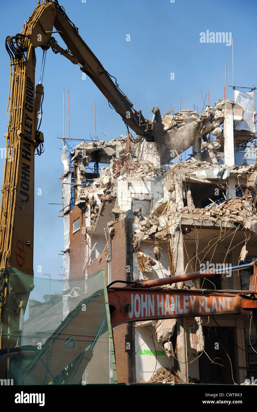 Demolition of a government building in Camden, North London UK Stock ...