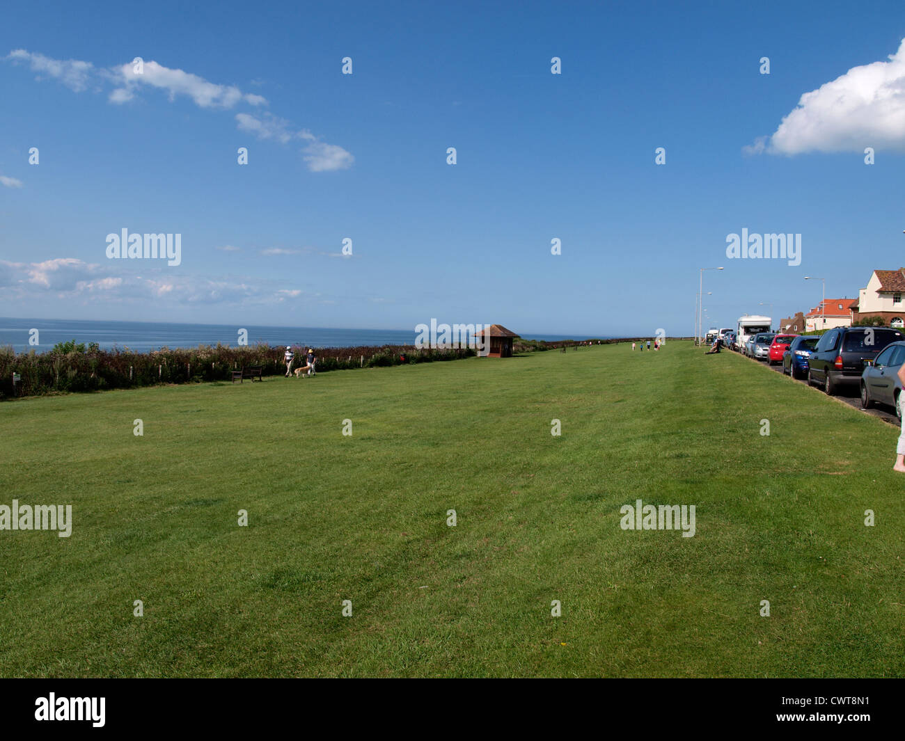 Cliff top grass area, Hunstanton, Norfolk, UK Stock Photo - Alamy