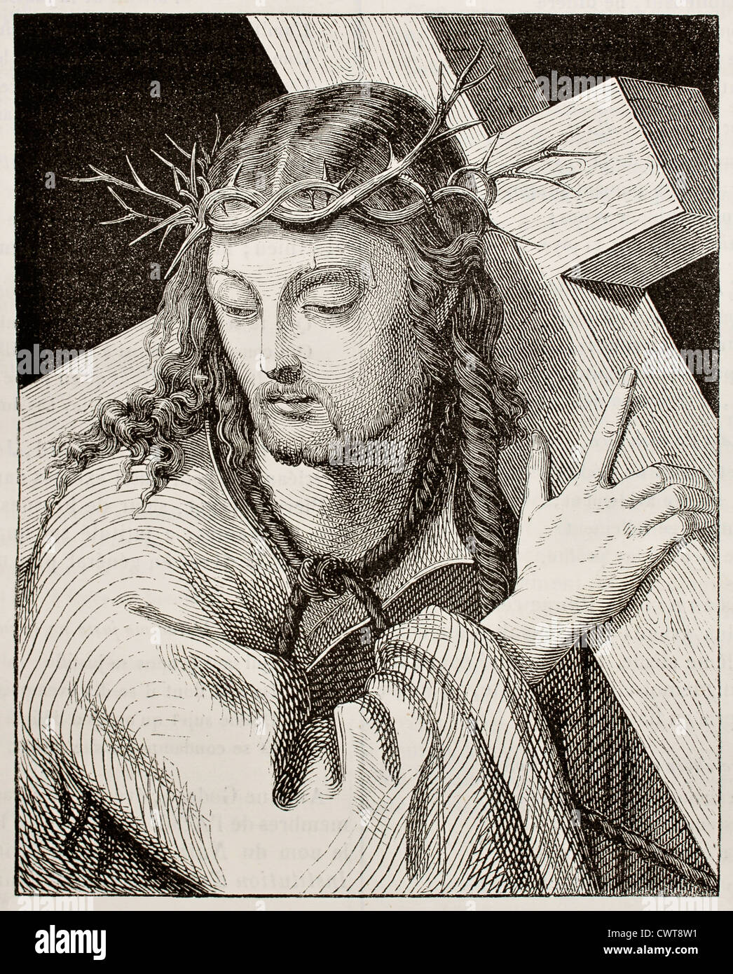 Jesus carrying cross drawing hi-res stock photography and images - Alamy