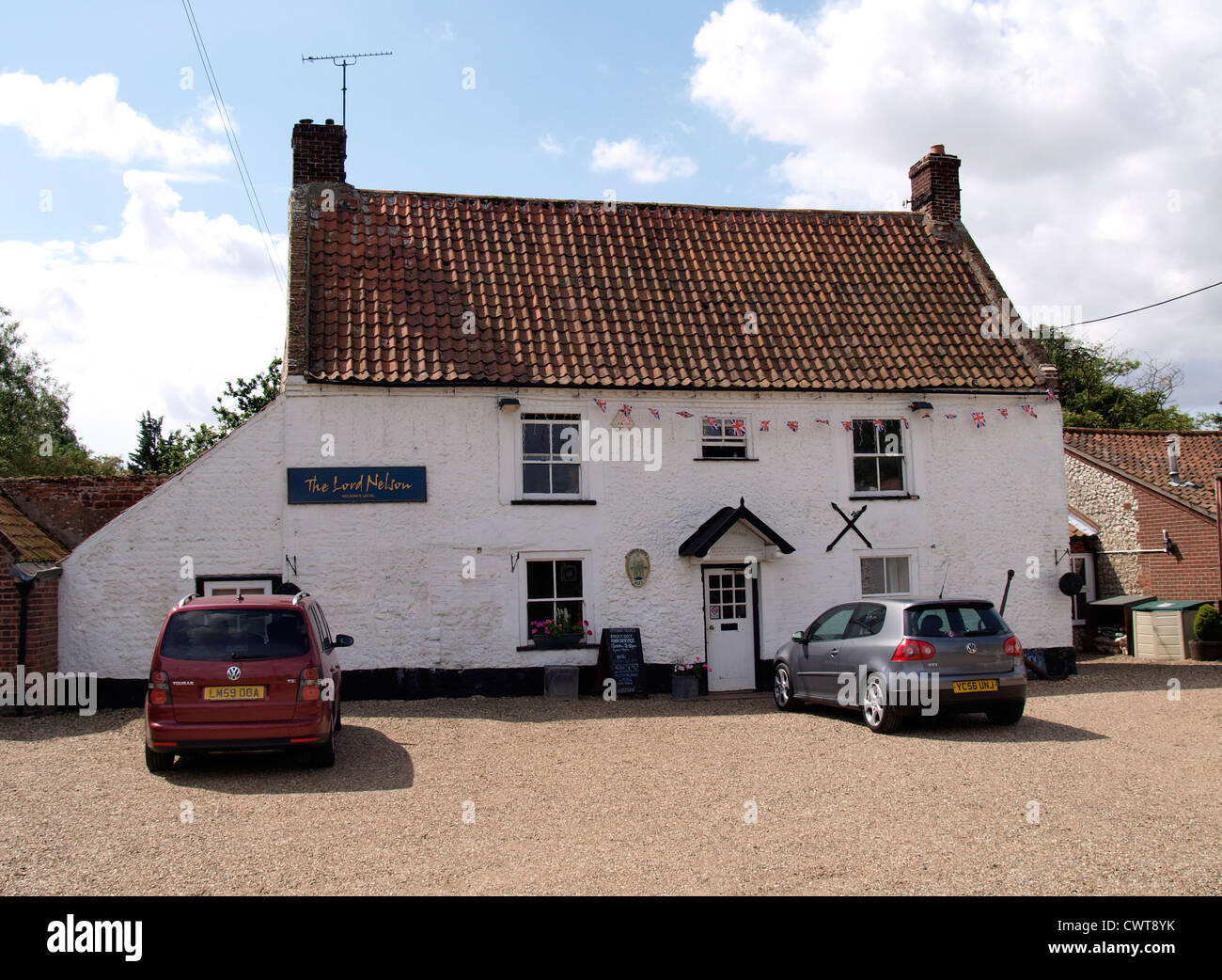 The Lord Nelson pub, Burnham Thorpe, were Nelson was Born, UK Stock ...