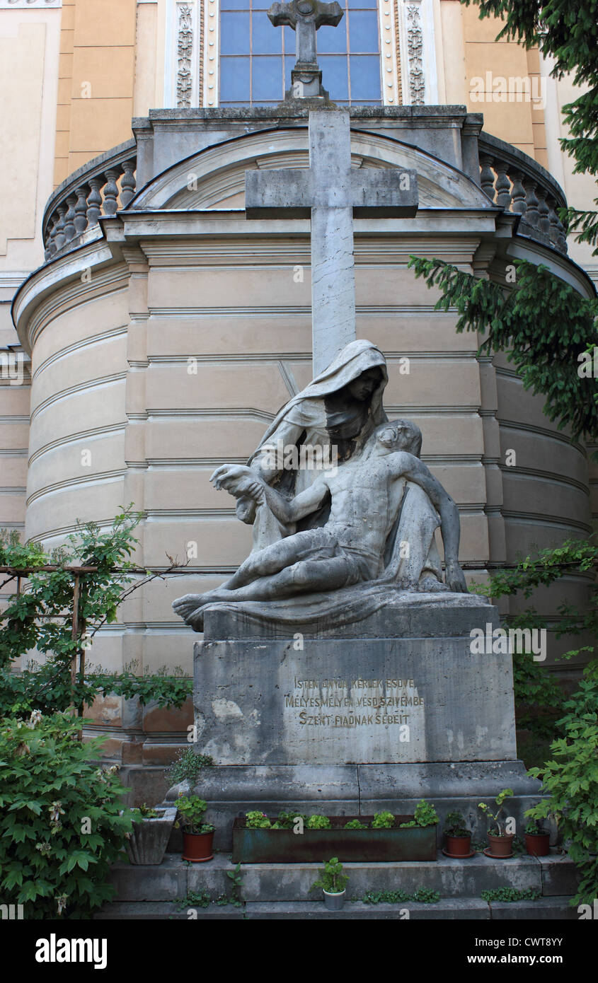 Romania, Oradea, religion, statue, Maria, Jesus, excruciation Stock ...
