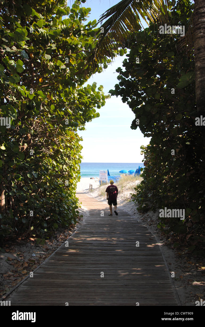 Man approaching Del Ray Beach, Florida USA Stock Photo - Alamy