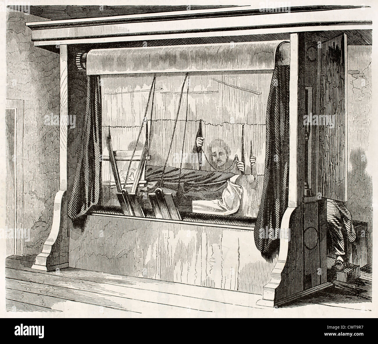 Loom in Gobelins Manufactory, Paris Stock Photo - Alamy