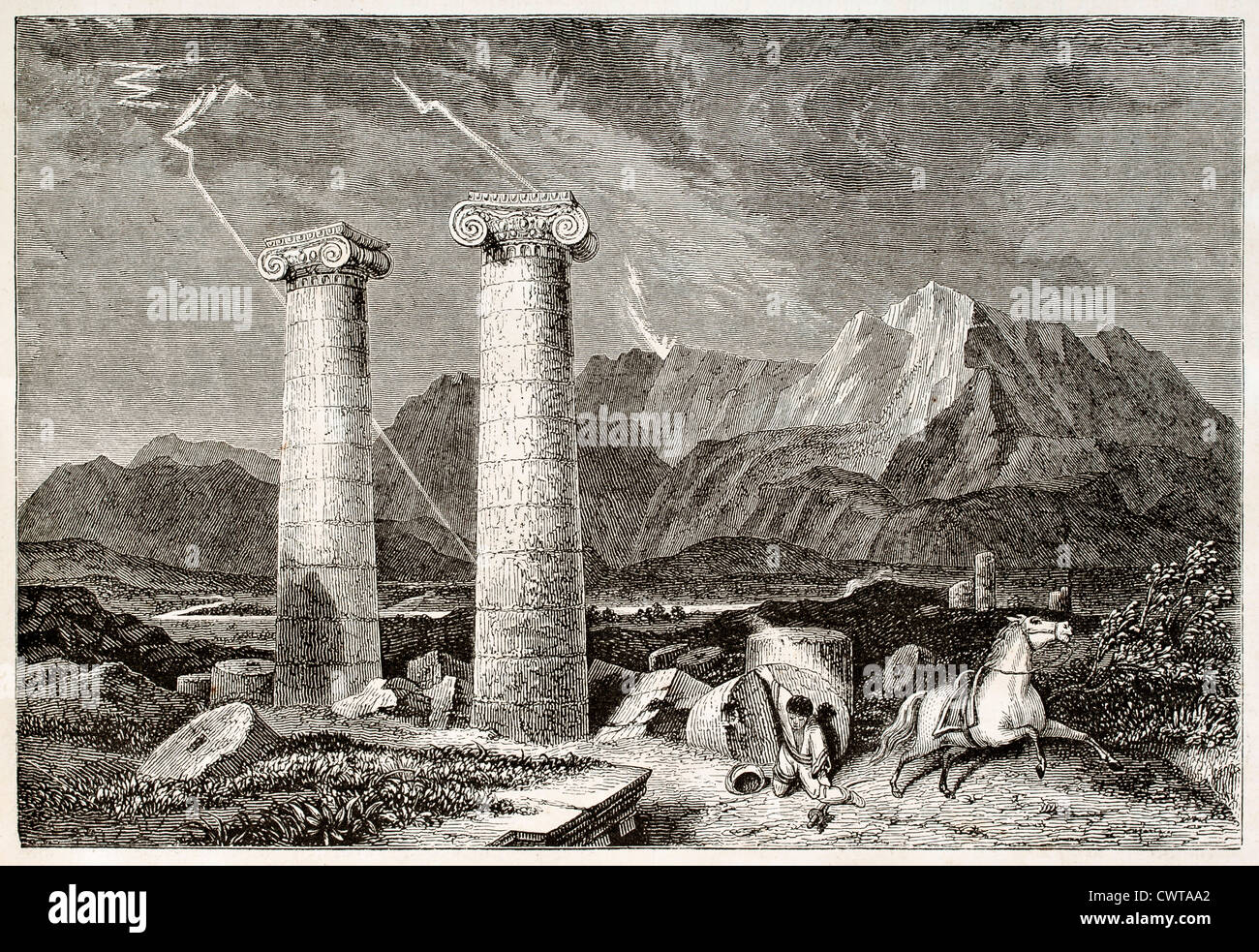 Cybele temple ruins in Sardis, Turkey Stock Photo - Alamy