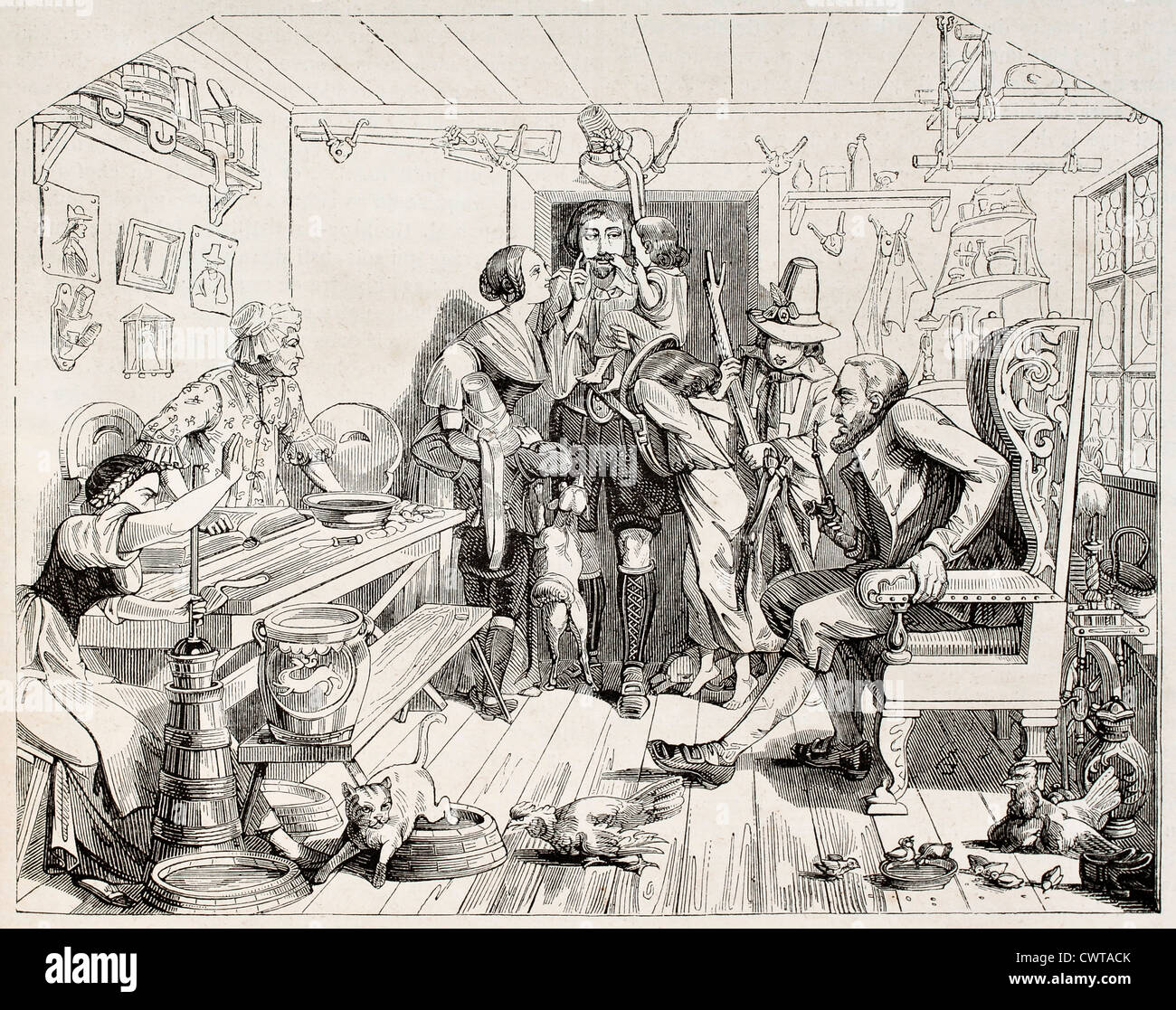 Tyrolean home interior Stock Photo - Alamy