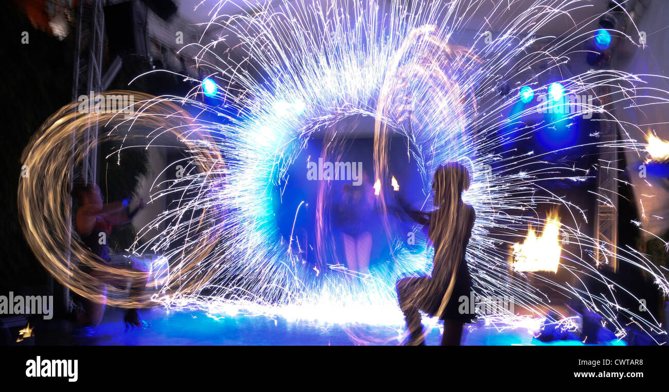 Light show on stage Stock Photo - Alamy