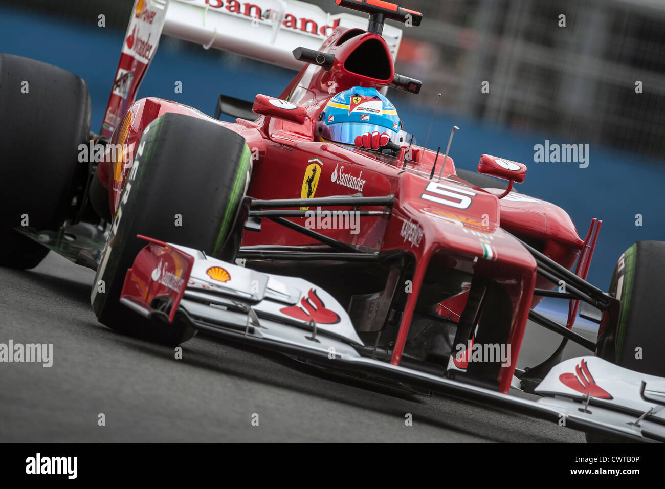 VALENCIA, SPAIN - JUNE 22: Fernando Alonso in the Formula 1 Grand Prix ...