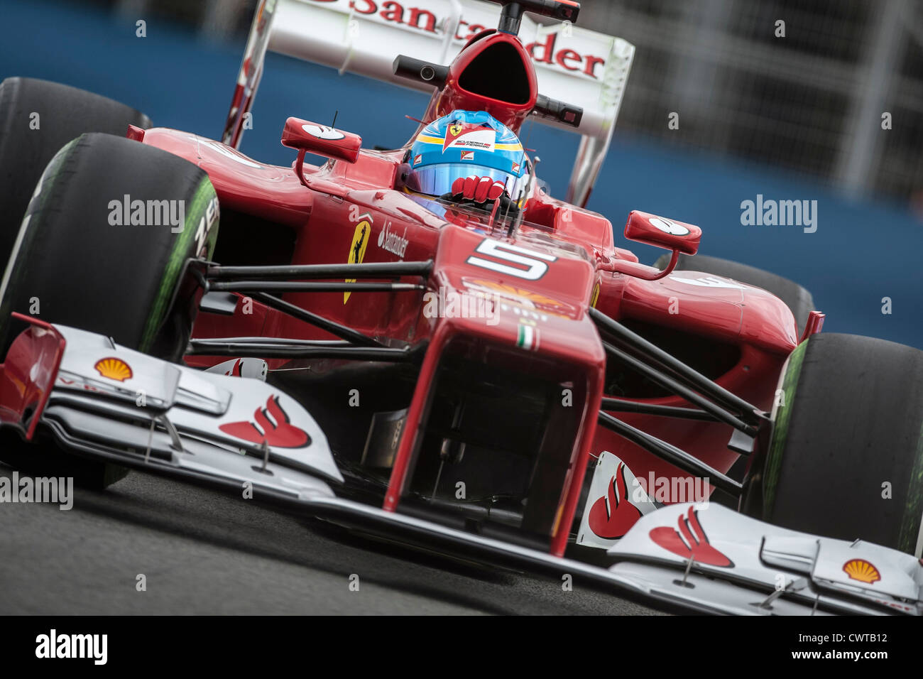 VALENCIA, SPAIN - JUNE 22: Fernando Alonso in the Formula 1 Grand Prix ...