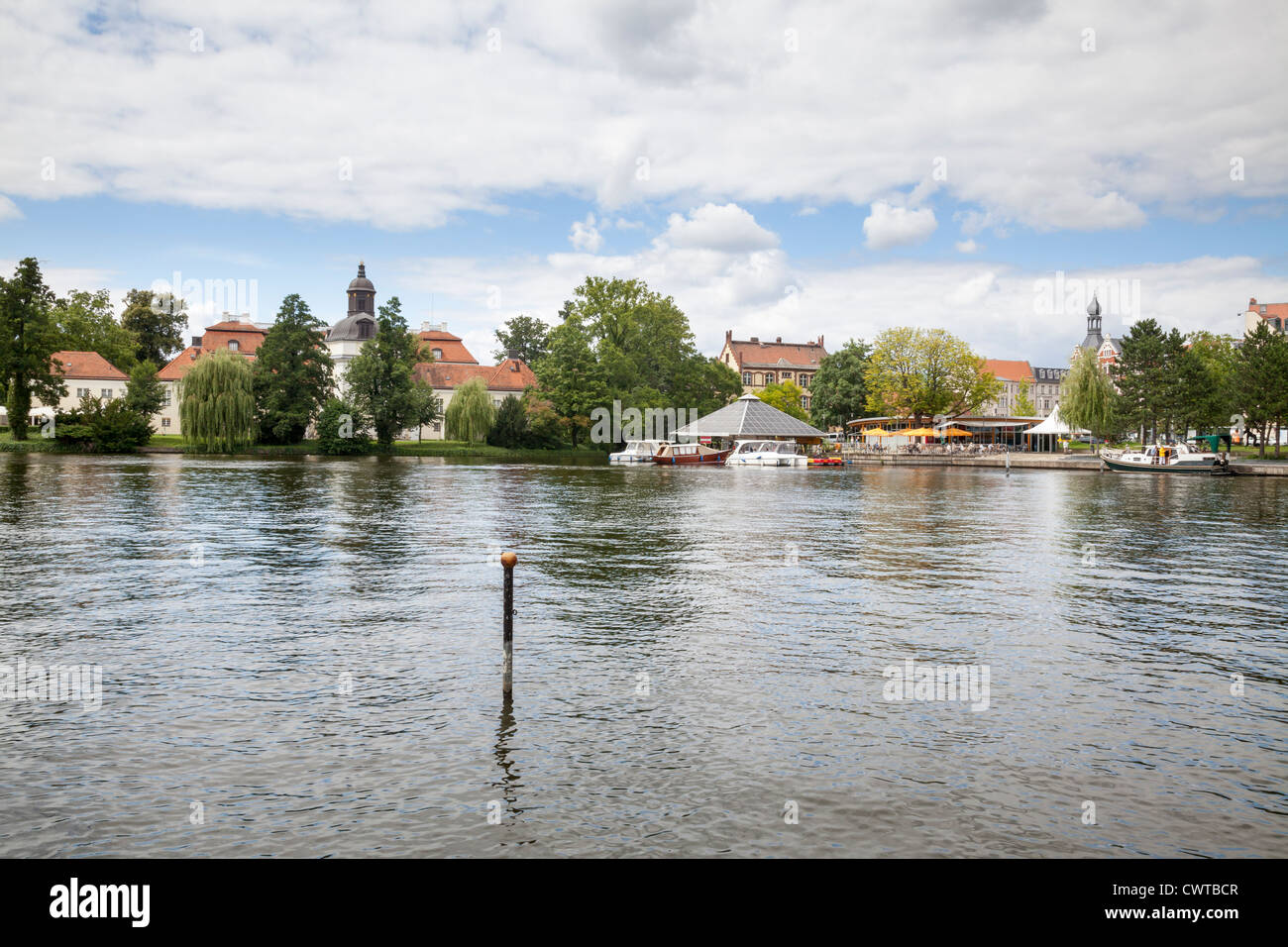 River Dahme from the Fischerkietz, Köpenick, Berlin, Germany Stock ...