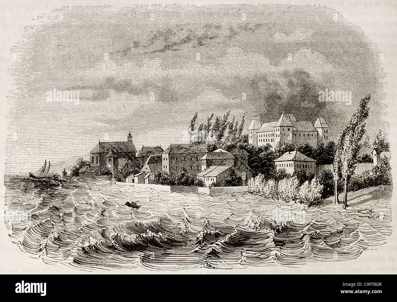 Coppet old view, Switzerland Stock Photo - Alamy