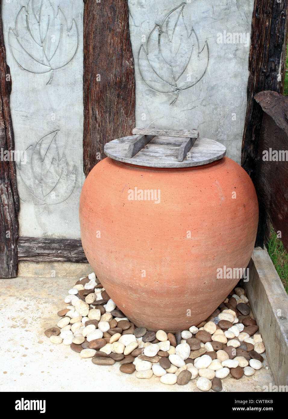 clay pot inside the wall Stock Photo - Alamy