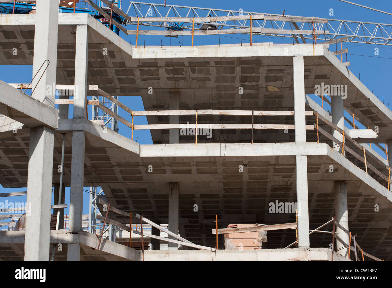 Partially built apartment building in Ibiza, Spain Stock Photo - Alamy
