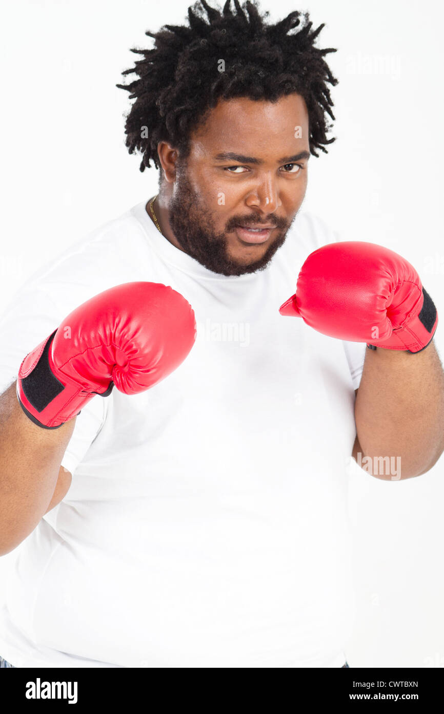 African man isolated fat hi-res stock photography and images - Alamy