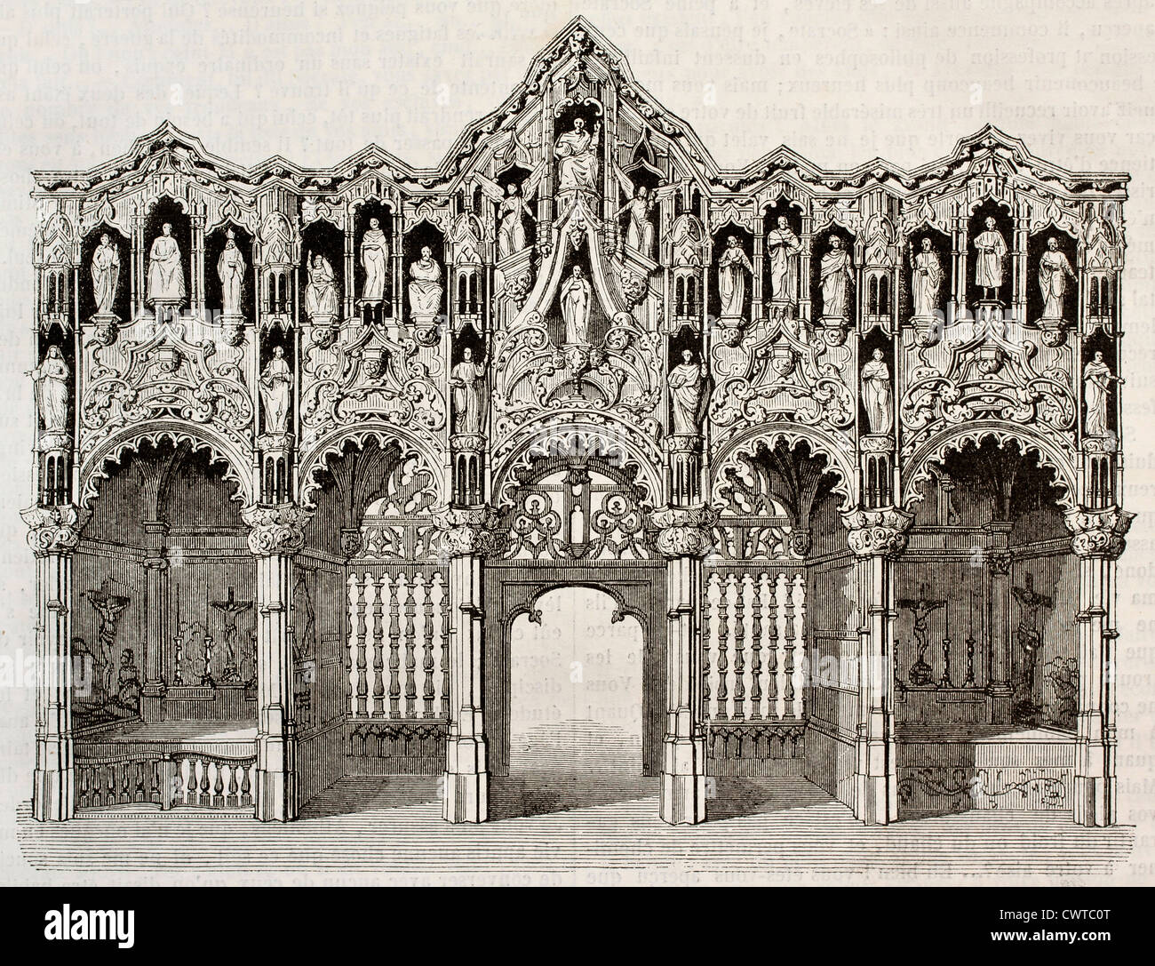 Rood screen in Saint-Nicolas church, Dixmude, Belgium Stock Photo - Alamy