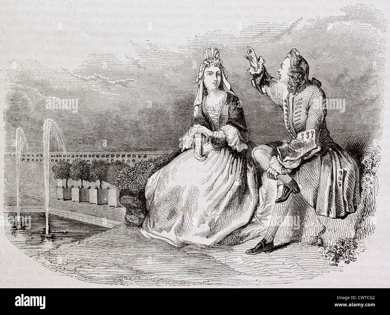 Man and woman conversating Stock Photo - Alamy