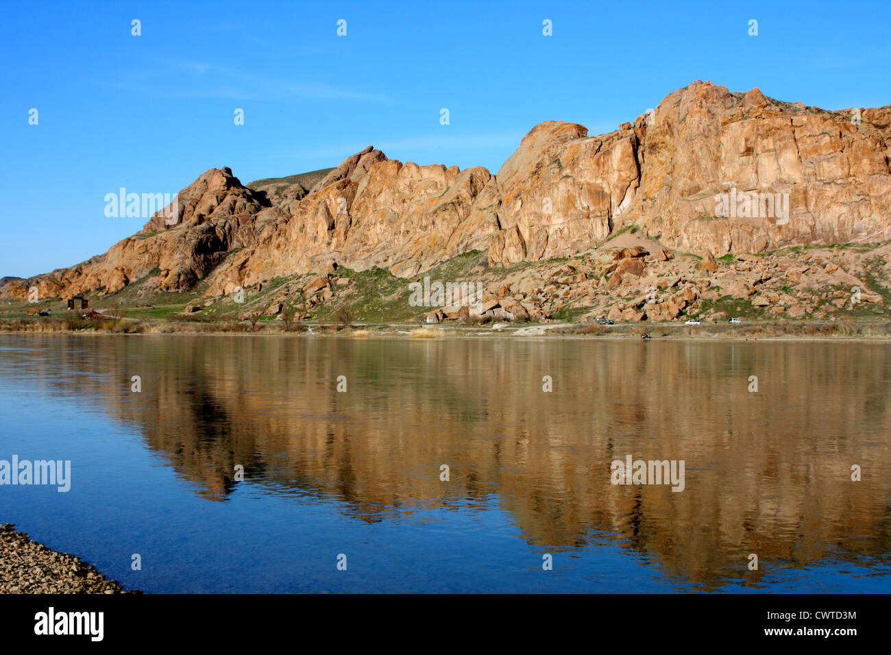nature landscape river and rock Stock Photo - Alamy