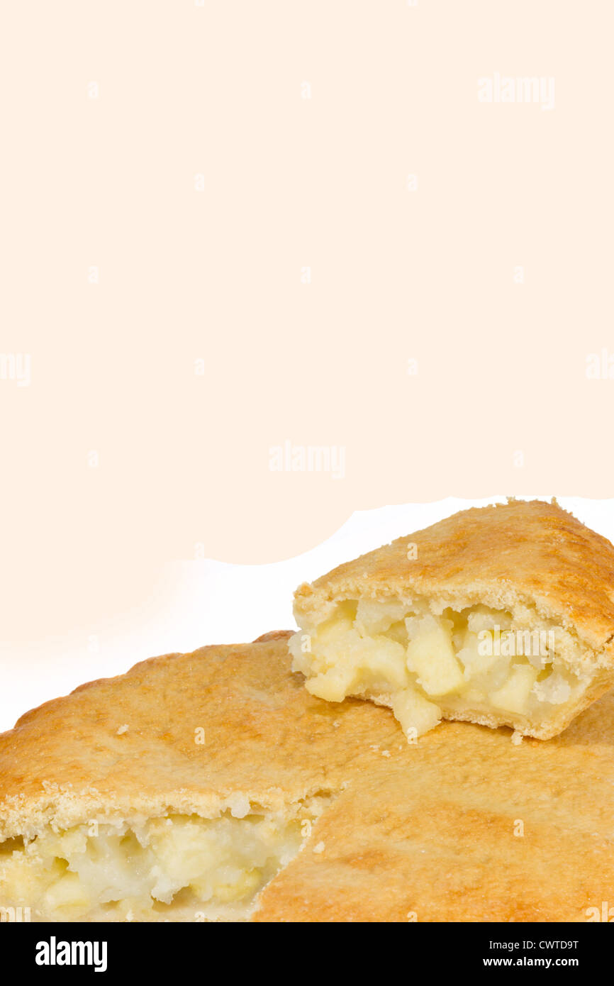 Apple pie isolated on a white background Stock Photo - Alamy