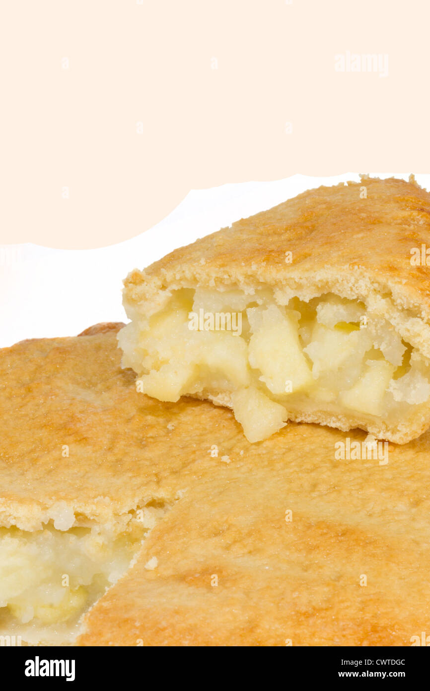 Apple pie isolated on a white background Stock Photo - Alamy