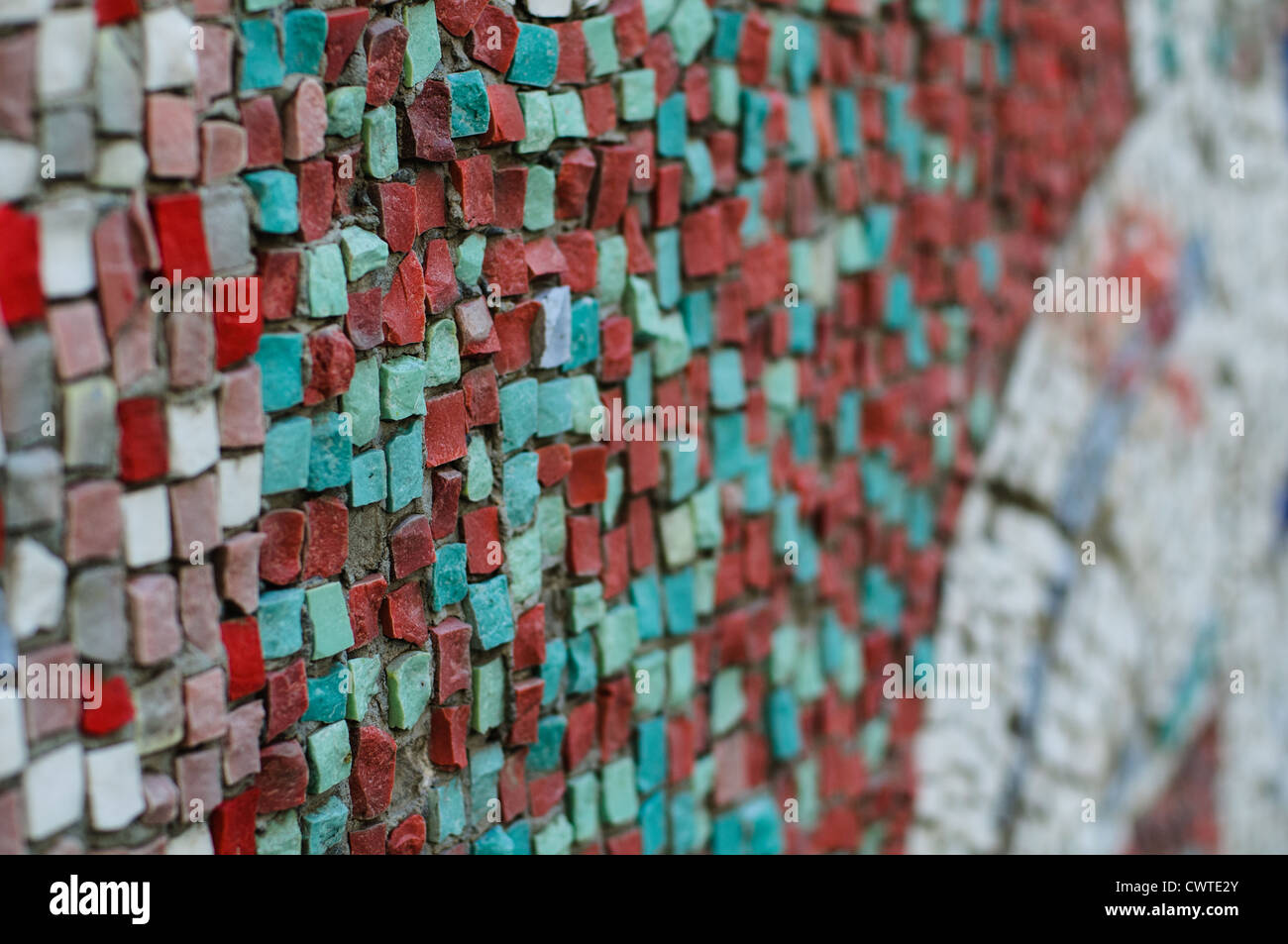 Old colorful mosaic wall texture Stock Photo - Alamy
