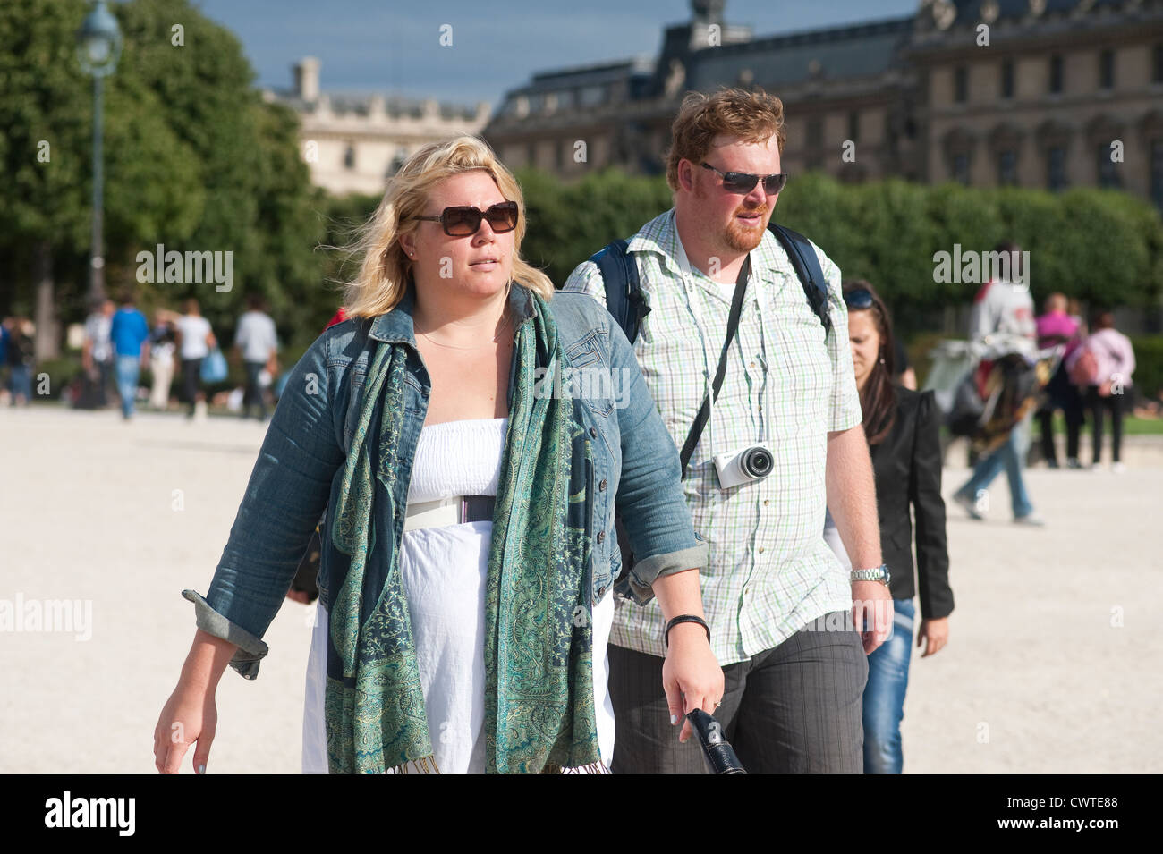 Fat american tourist hi-res stock photography and images - Alamy