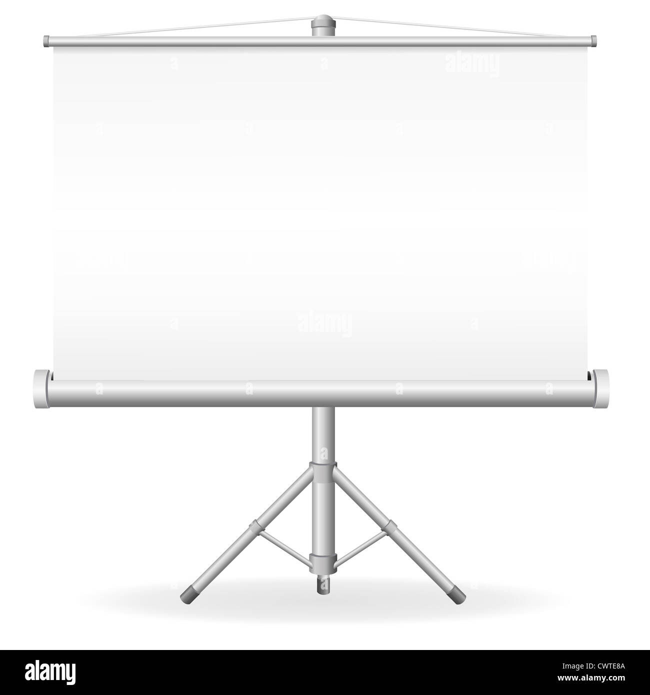 blank portable projection screen illustration isolated on white ...
