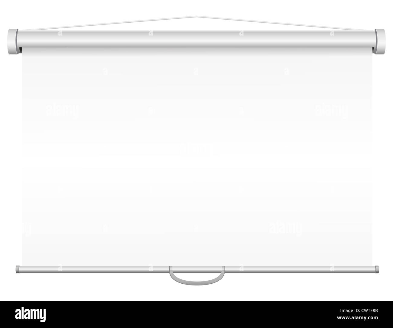 blank portable projection screen illustration isolated on white ...