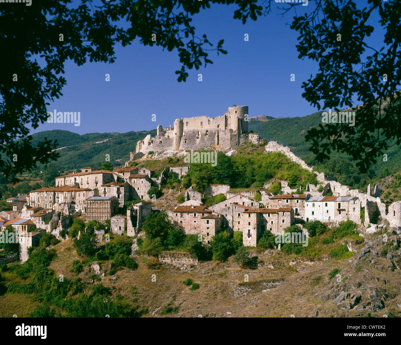Ruined castle and village at Brienza, Basilicata, Italy Stock Photo - Alamy