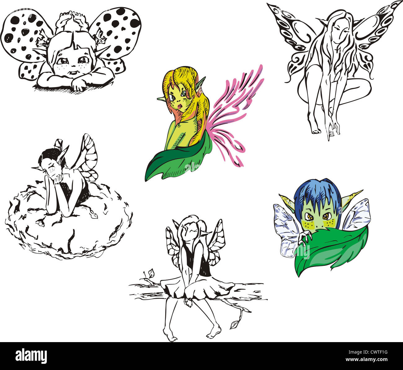 Girl and fairies hi-res stock photography and images - Alamy