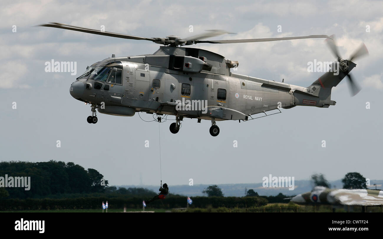 Royal Navy Merlin Merlin HM1 at RAF Waddington Stock Photo - Alamy